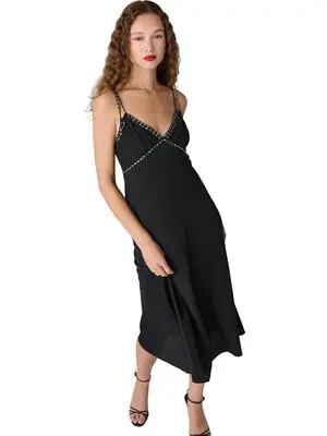 DIANE VON FURSTENBERG Diane Von Furstenberg Iris Embellished Slip Dress
