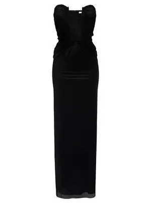 Christopher Esber Plunge Strapless Maxi Dress - Black