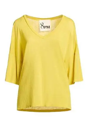 8PM T-shirt In Viscose And Linen - Yellow