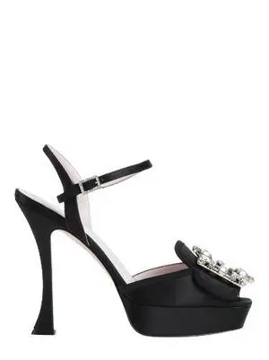 ROGER VIVIER Sandals With Appliqués - Black