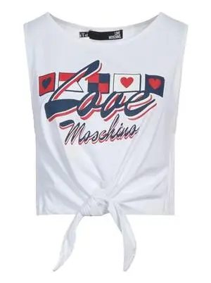 Moschino Jersey T-shirt With Brand Logo - White