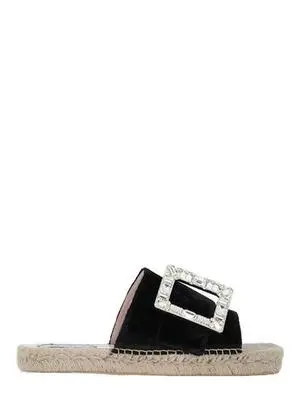 ROGER VIVIER Espadrilles With Rhinestone Embellishment - Black