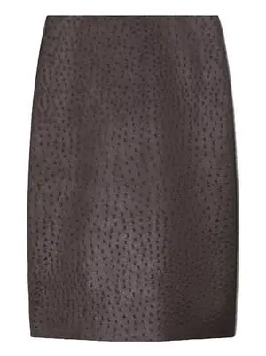 Tory Burch Textured Pencil Skirt - Roasted Eggplant