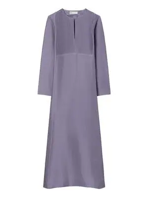 Tory Burch Long Linen Caftan - Lavender