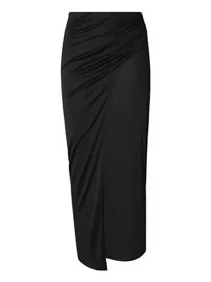 Tory Burch Wrap Jersey Skirt - Black