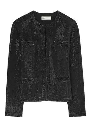 Tory Burch Kendra Embellished Cardigan - Black
