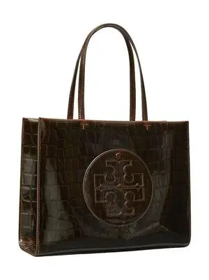 Tory Burch Small Ella Croc-embossed Tote - Brown