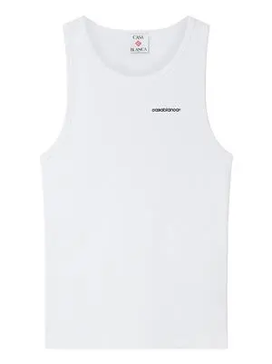 Casablanca Ribbed Tank Top - Multicolor