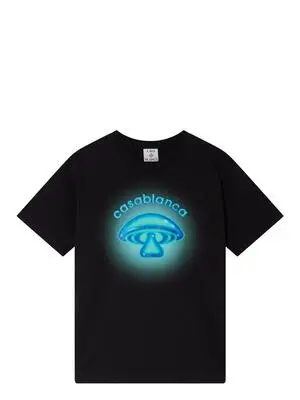Casablanca Airbrush Mushroom Logo Short Sleeve T-shirt - Multicolor