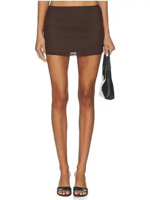 TIGER MIST Octavia Mini Skirt - Chocolate