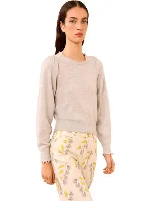 Ulla Johnson Adette Long Sleeve Pullover Sweater - Pebble