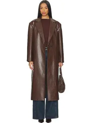LAMARQUE Ebba Crocodile Embossed Coat