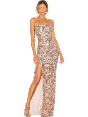 NOOKIE Sensational Sequin Gown - Rose Gold