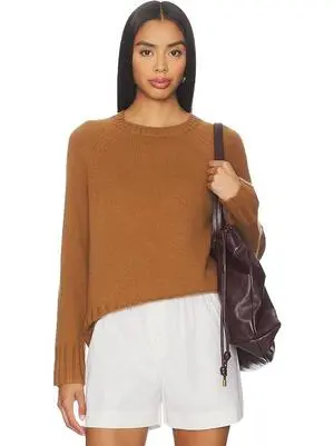 W. CASHMERE Gabby Crew Neck - Caramel