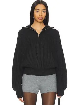 LOVERS AND FRIENDS Shivani Zip Sweater - Charcoal Grey