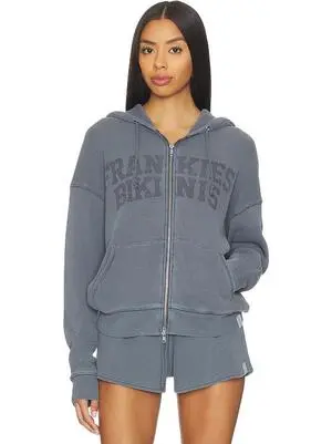 Frankies Bikinis Weekend Thermal Hoodie - Shadow Blue