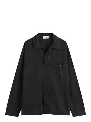 Stone Island Naslan-tc Corrosion Treatment Shirt Jacket - Black