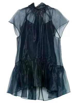 Simkhai Beaux Ruffled Mini Dress - Blue