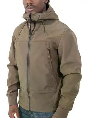 C.P. COMPANY Hooded Zip Jacket - Brown