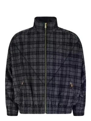 WILLY CHAVARRIA Zip-up Plaid Jacket - Grey