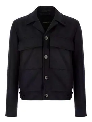 GABRIELE PASINI Flap-Pocket Notched-Lapel Jacket Blue