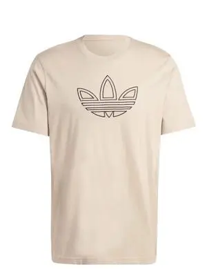 Adidas Outlined Trefoil Tee Shirt - Beige