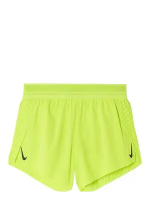 Nike Aeroswift Dri-fit Adv Pleated Running Shorts - Yellow