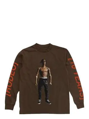 TRAVIS SCOTT Rodeo 10 Years Action Figure Longsleeve - Brown