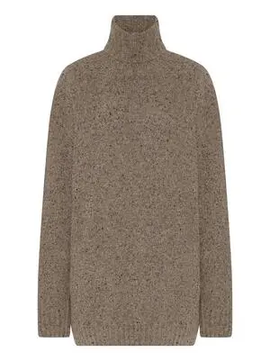 THE ROW Mirai Turtleneck In Cashmere - Sepia