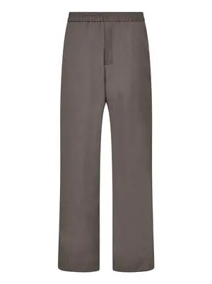THE ROW Ari Wool Pant - Cedar Brown