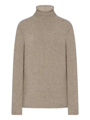 THE ROW Mariam Turtleneck In Cashmere Light Pebble