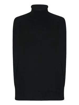THE ROW Meo Cashmere Turtleneck Vest Black