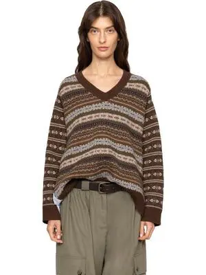 Sea Ciara Fair Isle Knit Sweater - Green