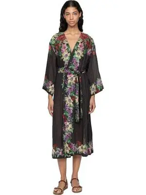 Sea Viktoria Floral Print Robe - Stripe