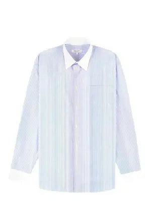 SPORTY & RICH Striped Pocket Shirt - Blue
