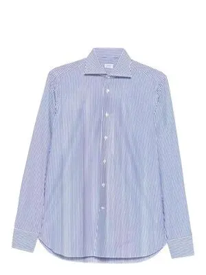 BORRIELLO NAPOLI Striped Button Shirt Blue