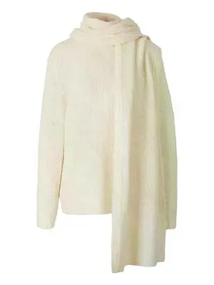 Staud Scarf-detail Sweater - Neutrals