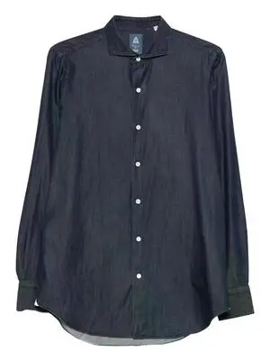 FINAMORE 1925 Button-fatening Shirt - Blue