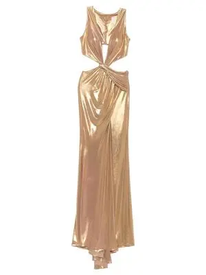 CRISTALLINI Seraphina Cut-out Maxi Dress - Gold