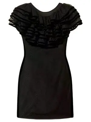 TWINSET Ruffled Tulle Dress - Black