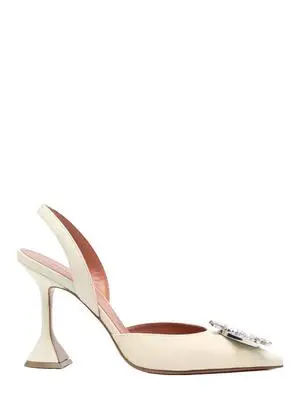 Amina Muaddi 95mm Begum Crystal-embellished Slingback Pumps - Neutrals