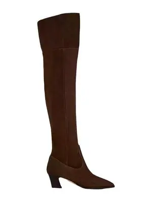 AQUAZZURA 50mm Nomad Over-the-knee Suede Boots - Brown
