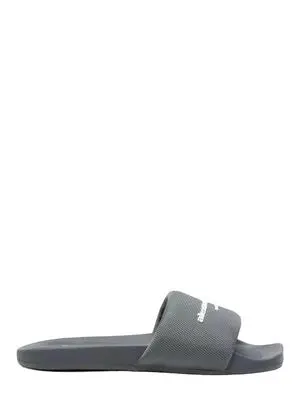 Alexander Wang Logo Strap Slides - Grey