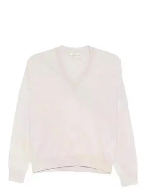 Peserico V-neck Long-sleeve Top - Neutrals