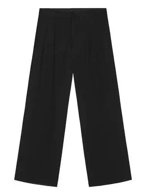 SUNFLOWER Wide Pleated Trouser - Black