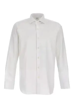 BAGUTTA Button-fastening Long-sleeve Shirt - White