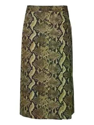 ASPESI Snakeskin-Print Midi Skirt