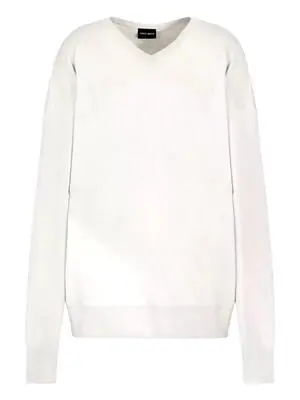 Giorgio Armani V-neck Long-sleeve Sweater - Neutrals