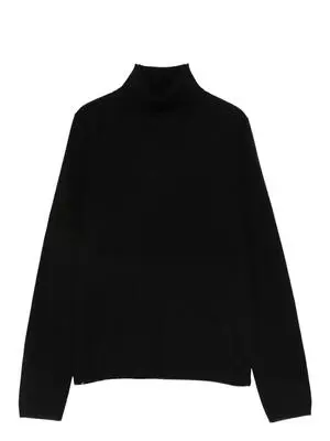 LUISA CERANO Knitted Turtleneck Sweater - Black