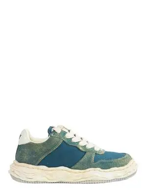 Mihara Yasuhiro Wayne Distressed-effects Sneakers - Blue